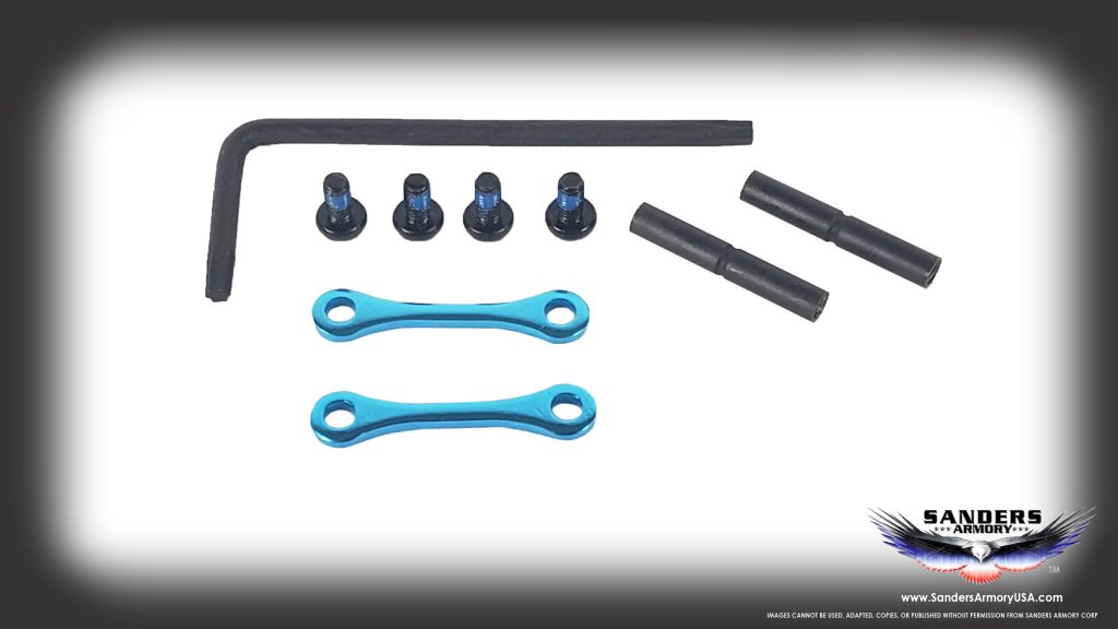 AR-15 Complete Anti-Rotation Trigger/Hammer Pin Set - Blue