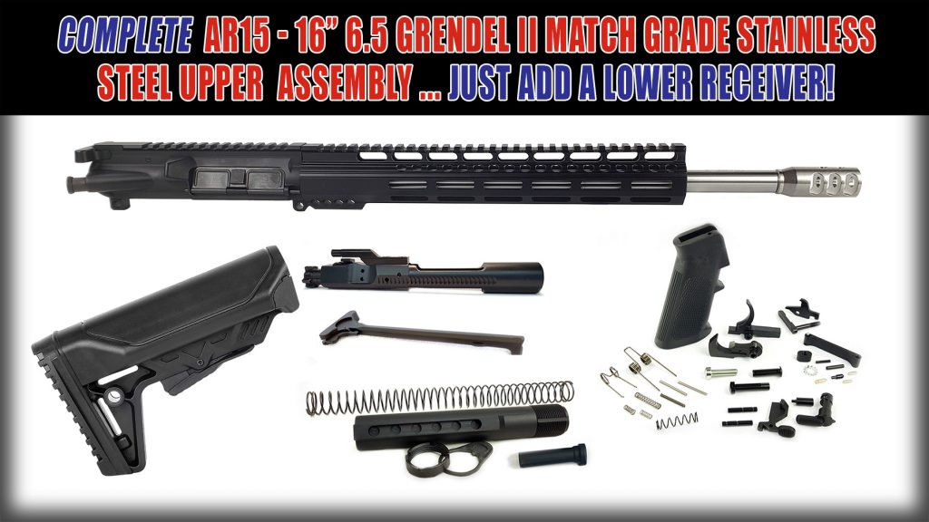 Sanders Armory COMPLETE 16" MATCH GRADE 6.5 Grendel Type II Stainless ...